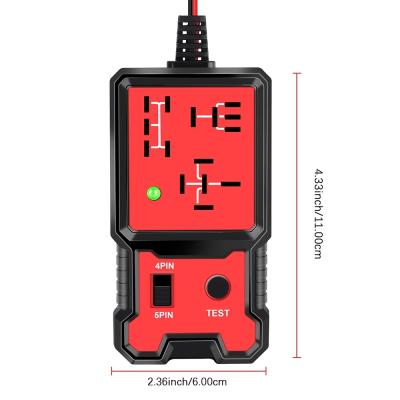 China 12V DC Automotive Relay Tester with 4-Pin/5-Pin Automatic Detection and LED Indicator for Car Circuit Diagnosis for sale