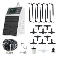 China Solar Powered Automatic Drip Irrigation Kit with 2200mAh Rechargeable Battery and Programmable Timer for Garden and Potted Plants for sale