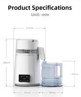 China Fuyao K40107 750W 4L Capacity SUS304 Stainless Steel Distilled Water Machine for Home, Lab & Dental Use for sale
