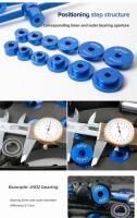 China Universal Bicycle Bearing Press Removal Tool Kit 18 Piece Aluminum Alloy Set For Hub Bottom Bracket Suspension Pivot Maintenance for sale