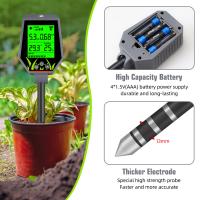 China 6 In 1 Soil Tester Soil PH/EC/humidity/Fertility/Light /temperature  Soil Testing Tools for sale
