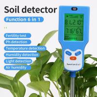 China 6 In 1 Soil Tester Multi Function Soil Detector For Plant Growth Monitoring for sale