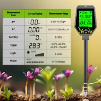 China 6 In 1 Soil Tester Soil PH/EC/humidity/Fertility/Light /temperature  Soil Testing Tools for sale