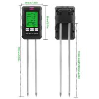 China YiERYi 6-IN-1 Soil Detector 3.5-9pH/0-99% Moisture/0-3000μs/cm Fertility 90° Rotatable Screen for sale