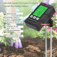 China YiERYi 6-IN-1 Soil Detector 3.5-9pH/0-99% Moisture/0-3000μs/cm Fertility 90° Rotatable Screen for sale