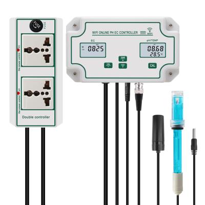 China Tuya Wifi Online EC Monitoring Controller ph Meter With Data Logger Function Hydroponic Water Quality Monitoring Tester for sale