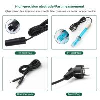 China Tuya Wifi Online EC Monitoring Controller ph Meter With Data Logger Function Hydroponic Water Quality Monitoring Tester for sale