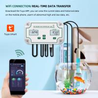 China Tuya Wifi Online EC Monitoring Controller ph Meter With Data Logger Function Hydroponic Water Quality Monitoring Tester for sale