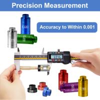 China Red Aluminum Clearance Gauge Set Alloy Caliber Conversion Bushing Set B.350&.17 Caliber Adapters for Easy Identification for sale