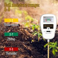 China 4-in-1 Soil Tester Soil Moisture Fertility Tester 90 Rotation Down Angle Design No Battery Requirements Soil Ph Meter for sale