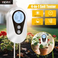 China Digital 4-in-1 Soil PH Moisture Temperature Sunlight Tester With Backlit LCD For Garden Agriculture for sale