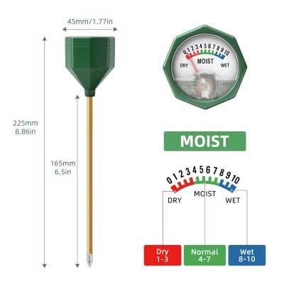 China YIERYI Battery-Free Analog Soil Moisture Meter with Metal Probe Precision 0-10 Scale Hygrometer for Garden Potted Plants Farming for sale