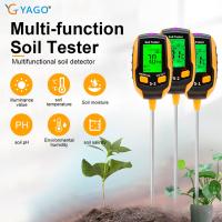 China 6-in-1 Digital Soil Tester Moisture/PH/Sunlight/Temperature Monitor With Backlight LCD For Plant Garden Farm for sale