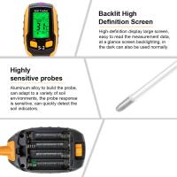 China 6-in-1 Digital Soil Tester Moisture/PH/Sunlight/Temperature Monitor With Backlight LCD For Plant Garden Farm for sale