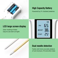 China LCD Display Backlight 3 In 1 Garden Flowers Sensor Plants Acidity Humidity Detector PH Meter Soil Moisture Tester for sale