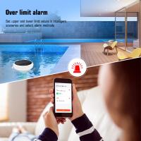 China Wifi 7-in-1 Floating Waterproof Chlorometer With Smart Hub Salt/EC/TDS/ORP&Temp USB Solar Powered pH Meter  for Swimming Pools for sale