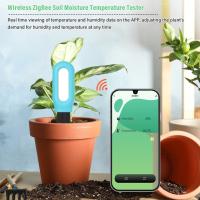 China Wireless ZigBee Smart Soil Moisture Temperature Monitor for Plants App Controlled for sale