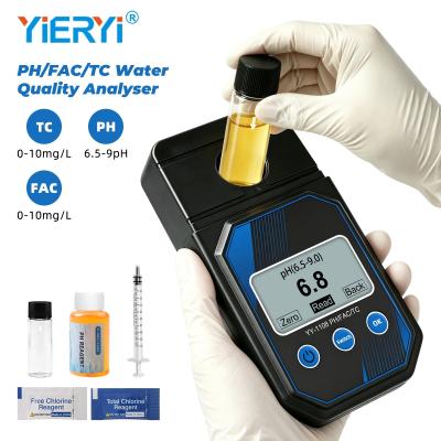 China YIERYI Portable Photometric Accurate Water Quality Tester for PH Residual Chlorine Total Chlorine for sale