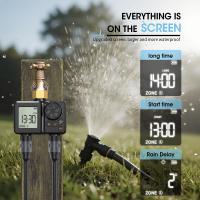 China Rechargeable Digital Irrigation Timer Heavy Duty Brass Connector Auto Sprinkler Controller With Manual Override for sale