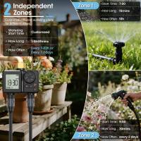 China Rechargeable Digital Irrigation Timer Heavy Duty Brass Connector Auto Sprinkler Controller With Manual Override for sale