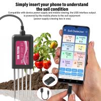 China YIERYI 8-in-1 USB Soil Tester with Real-Time Monitoring pH Moisture NPK EC Temperature Fertility Sensor for Android HarmonyOS for sale