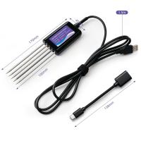China Upgraded USB‑C Connected Soil Tester with EC Temperature‑Humidity PH Fertility and N‑P‑K Data Storage Function for sale