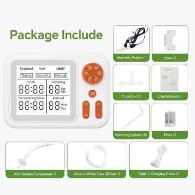 China Indoor Smart Soil Moisture Detector Auto Watering Device Programmable Drip Irrigation System for Potted Flowers Herbs for sale