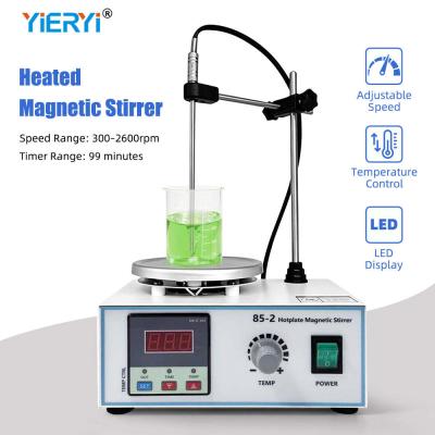 China Upgraded 85‑2 3‑in‑1 Digital Hotplate Magnetic Stirrer, Heating, Timing & Constant‑Temperature Laboratory Liquid Mixer for sale