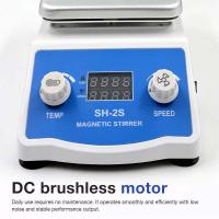 China SH‑2S Digital Hotplate Magnetic Stirrer With Temperature Probe & Stainless‑Steel Support Stand, 2L Capacity, Heating & Stirring Laboratory Mixer for Reagent & Solution Mixing for sale