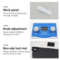 China SH‑2S Digital Hotplate Magnetic Stirrer With Temperature Probe & Stainless‑Steel Support Stand, 2L Capacity, Heating & Stirring Laboratory Mixer for Reagent & Solution Mixing for sale