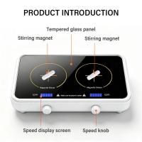 China Dual‑Position Magnetic Stirrer, Mini Lab Liquid & Pigment Mixer, 500‑1000ml Per Station, Adjustable Speed 600‑4000 RPM, Two‑Channel Laboratory Stirring Equipment for sale