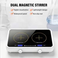 China Dual‑Position Magnetic Stirrer, Mini Lab Liquid & Pigment Mixer, 500‑1000ml Per Station, Adjustable Speed 600‑4000 RPM, Two‑Channel Laboratory Stirring Equipment for sale