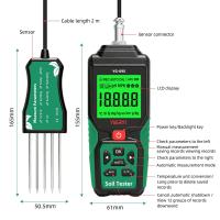 China YG-09s9 9-in-1 PH/BC/salinity/fertility/nitrogen, phosphorus, potassium/temperature/humidity handheld soil tester can store and view 12 sets of records for sale