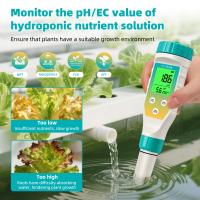 China 7-in-1 Water Quality Test Pen, pH Salinity ORP TDS EC FAC TEMP, Simultaneous Green Backlight Display, Rechargeable for sale