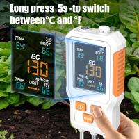 China 10 in 1 Color Screen Soil Tester, PH,EC,N P K,Temp,Moisture,Light  Humidity for sale