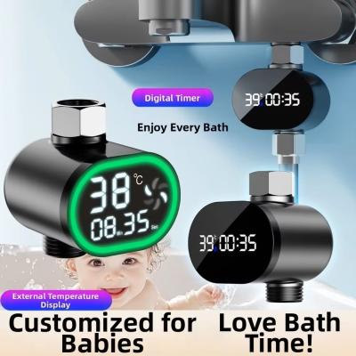 China Hydro Power Baby Bath Thermometer, Universal LED Digital Display Shower Water Temperature Gauge for sale