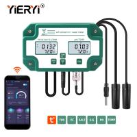 China Multifunction Salt Water Quality Tester Smart Tuya Wifi Aquarium PH Meter TDS EC TEM for sale