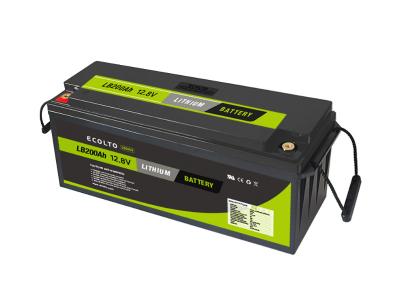 China 12V 200Ah LiFePO4 Lithium Battery Lightweight High Temp Range Free Maintenance for sale