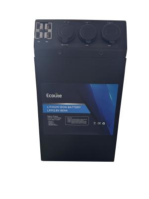 China ECOLITE Fast Charging LiFePO4 Portable Energy Storage  Lithium Battery 12.8v 80A for sale