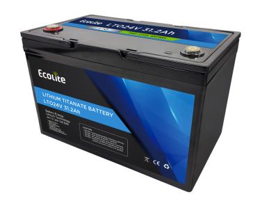 China Ecolite Long Cycle Life＞10000 24V 31.2Ah Lithium Titanate LTO Battery Pack for sale