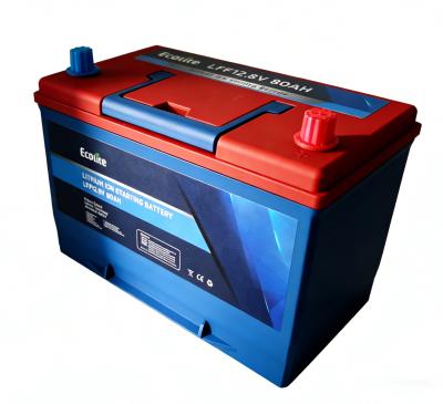 China ECOLITE LFP12-801500 12.8V 80Ah LiFePO4 Starter Battery 1200A Pulse Quick Charge for Vehicles for sale
