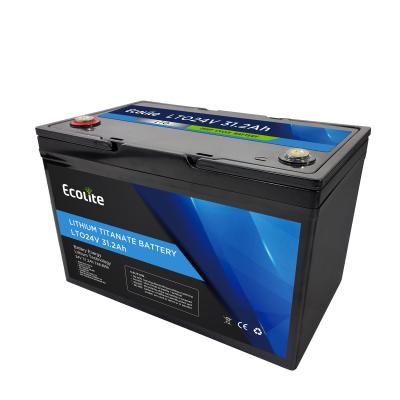 China Ecolite 24V 31.2Ah LTO Battery Pack 10000 Cycles Ultra-Wide Temperature -40℃ to 60℃ IP65 for Industrial & Energy Storage for sale
