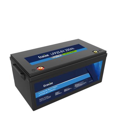 China Ecolite 25.6V 230Ah High Capacity LiFePO4 Battery 5888Wh Long Cycle 6000+ Bluetooth IP65 for Energy Storage for sale
