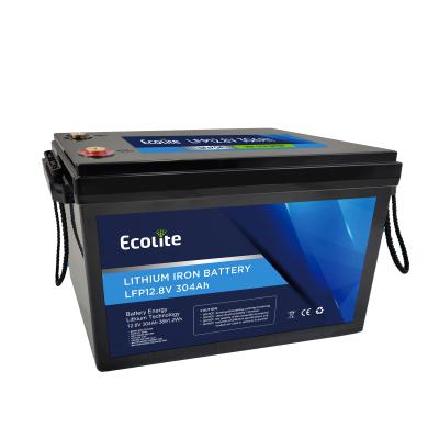 China Ecolite 12.8V 304Ah Lithium Iron Phosphate Battery 4000+ Cycles Maintenance Free for sale