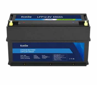 China Marine LiFePO4 Battery 12.8V 690Ah 8832Wh 300A Continuous 500A Pulse IP65 CAN for sale