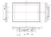 China 10.1 Inch PCAP Embedded Touch Monitor Display 1280x800 For Medical Device for sale