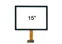 China IK08 15 Inch Thick Glass Touch Screen Projected Capacitive With 5mm Cover Glass for sale