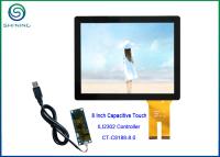 China Dustproof 8 Inch Monitor PC Touch Screen Display Capacitive With Plug And Play for sale
