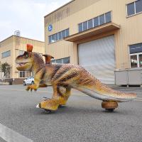 China Animatronic Dinosaur Ride with Three Wheels Electric Dinosaur Scooter for Kids for sale