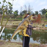 China Realistic Hand Dinosaur Puppet Sunproof Tyrannosaurus Rex Hand Puppet for Performance for sale